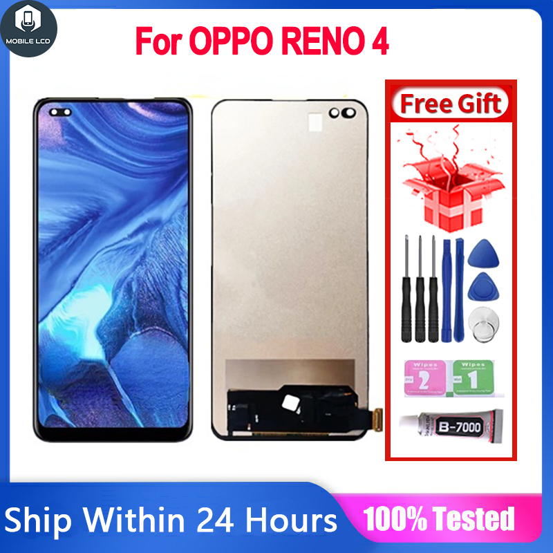 Original LCD Compatible For Oppo Reno4 4G/5G CPH2113 CPH2091 /A93 4G LCD Screen Display Touch ...