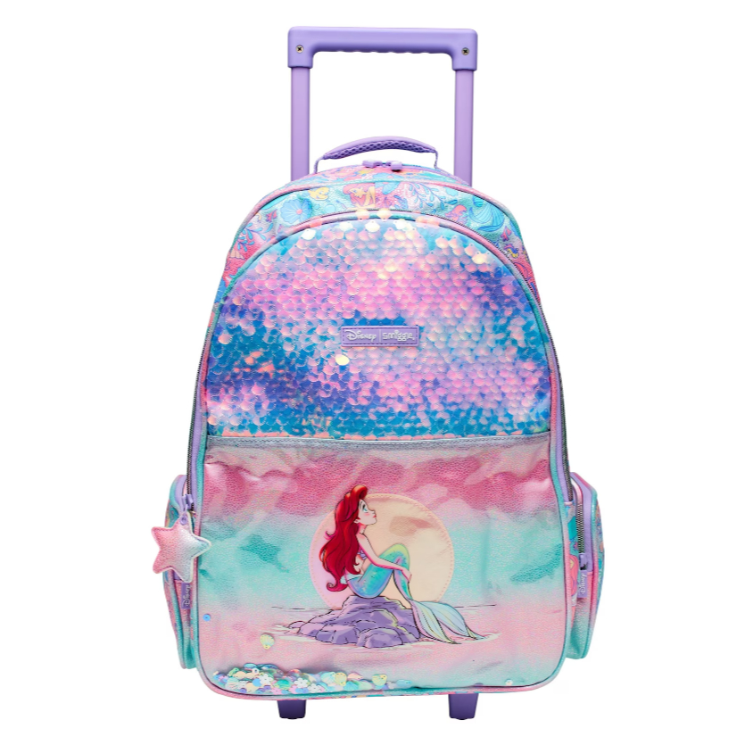 Smiggle Ariel Princess Trolley Backpack With Light Up Wheels | Shopee ...