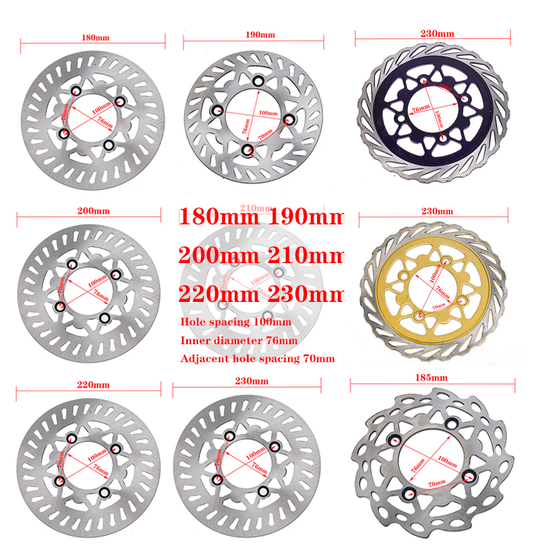 180mm 190mm 200mm 210mm 220mm 230mm Front Rear disc brake disc plate ...