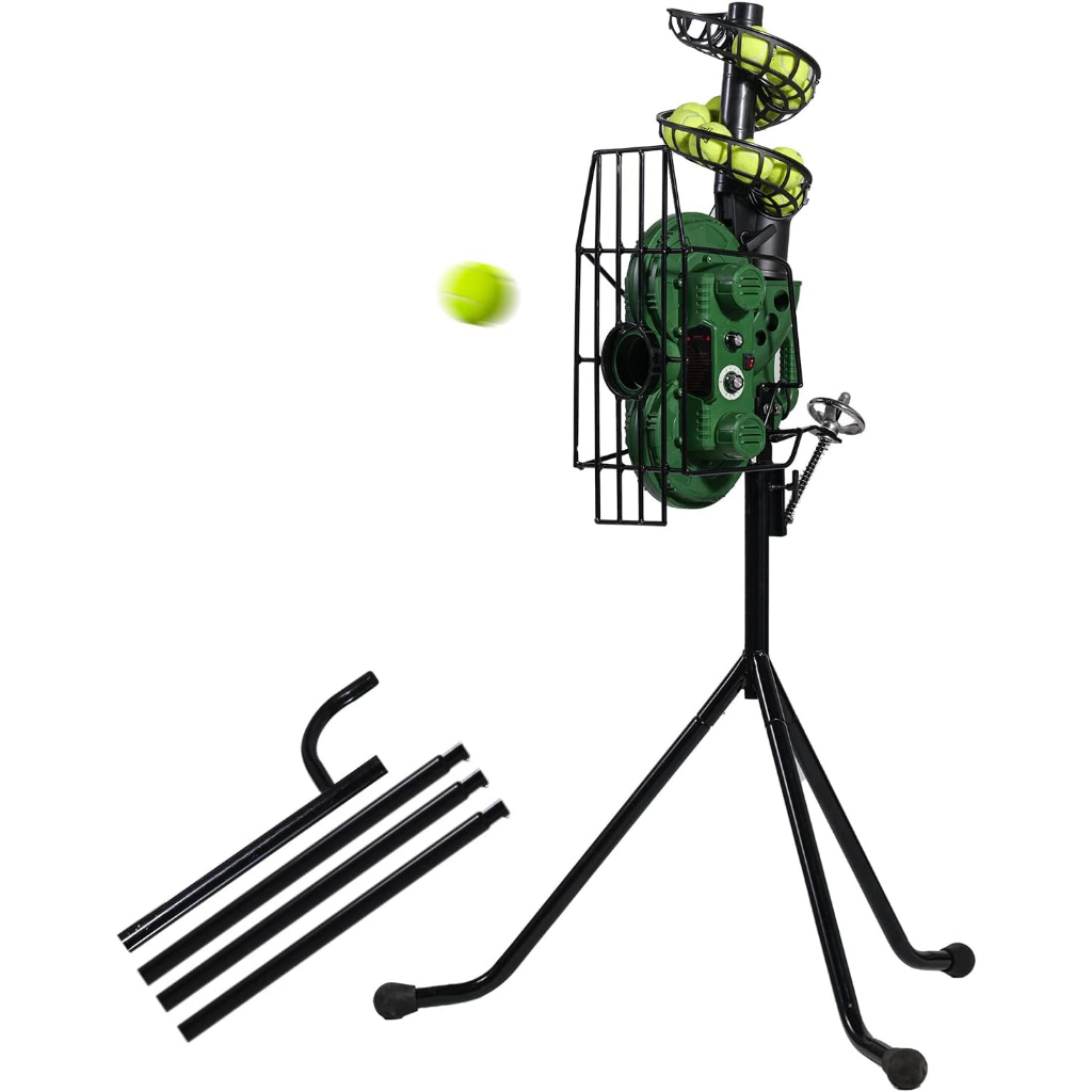 Double wheel tennis serve machine Pro Tennis Ball Machine, 40 to 68 MPH ...