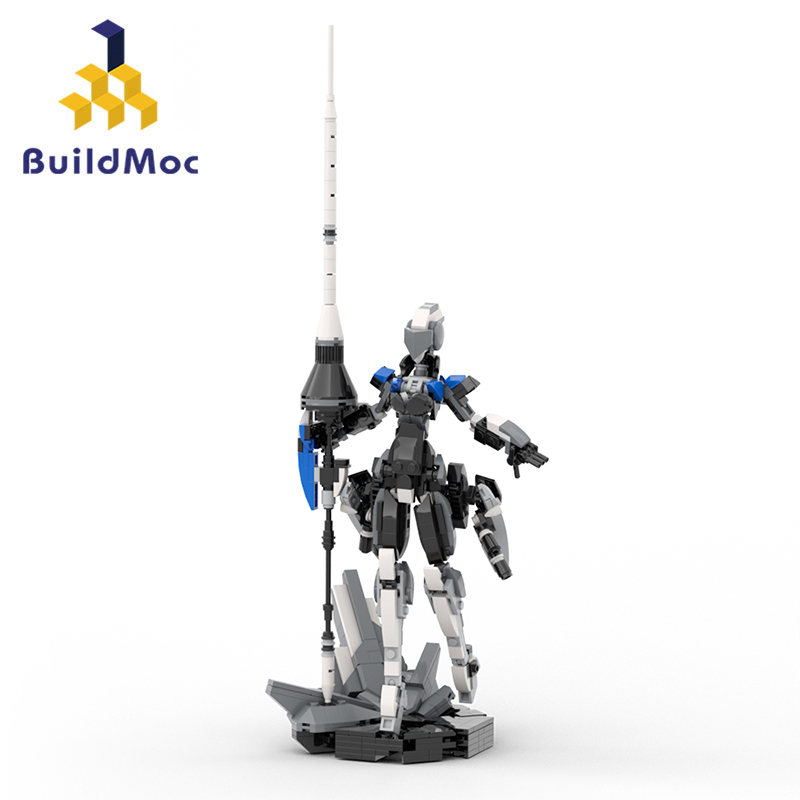 Buildmoc sci-fi futuristic armored female lancer Valkyrie Model Female ...