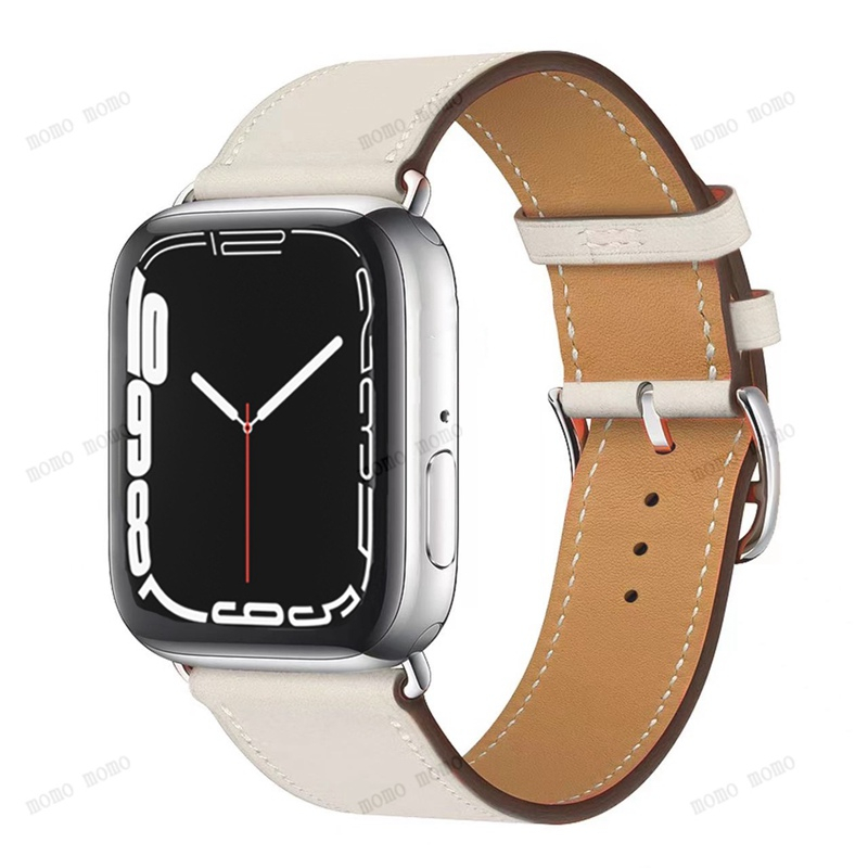 Starlight Color Leather iWatch Strap for smartWatch Ultra Series 9 8 7 ...