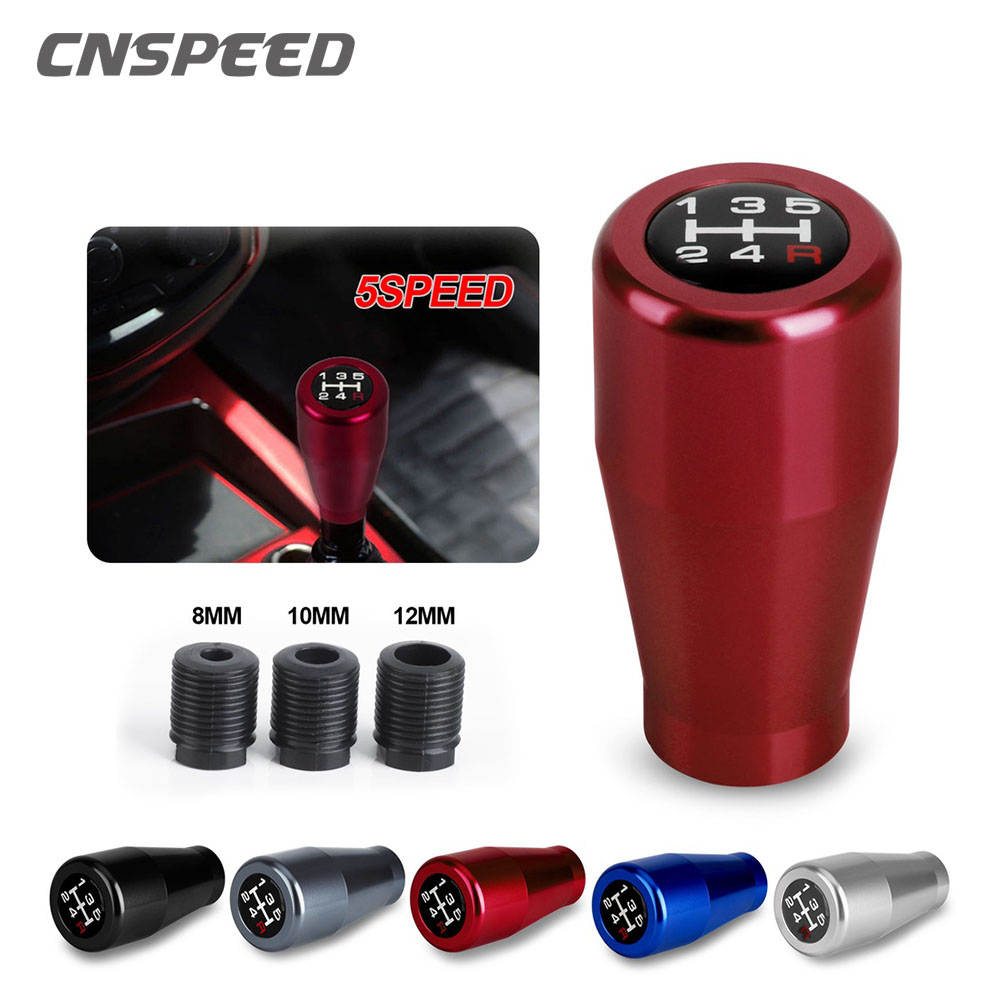 5 Speed Aluminium Gear Shift Knob Universal M8 M10 M12 Racing Shift ...