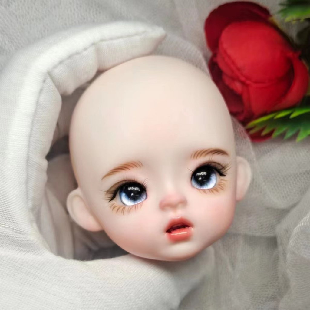New 1/6 Bjd Boy Doll Accessories Open Head Acrylic Hand Painted Makeup ...