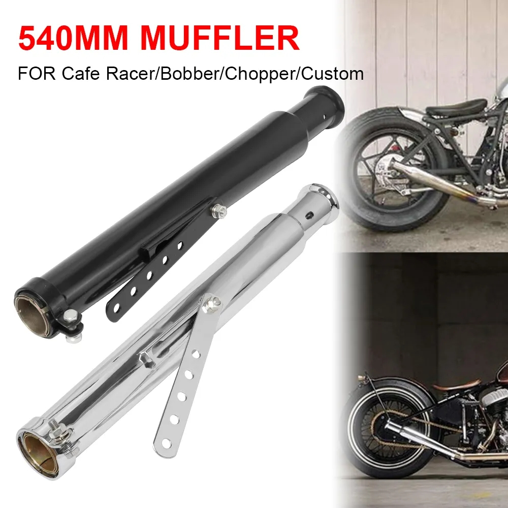 Motorcycle Universal Trumpet Exhaust Pipe Muffler Silencer & Sliding ...
