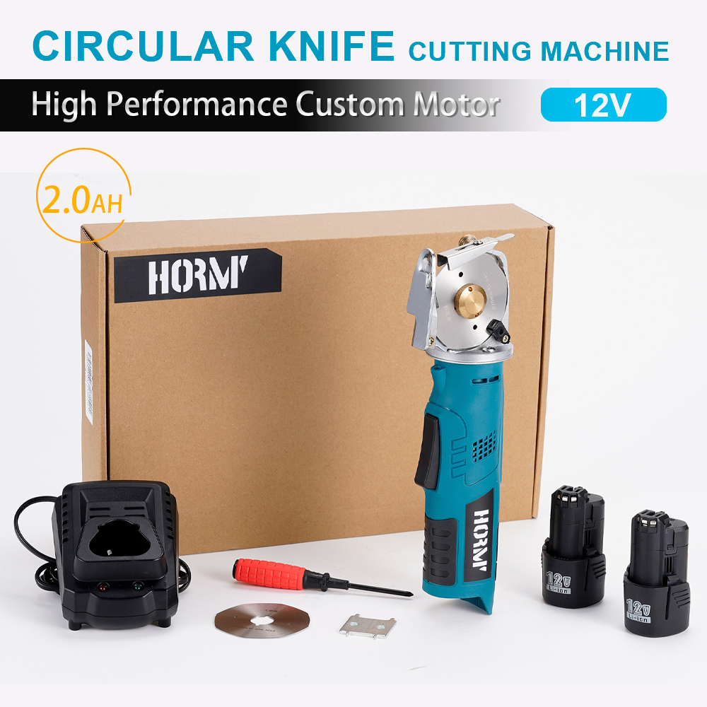 12V Cordless Electric Scissors Round Knife Cutting Machine Portable ...