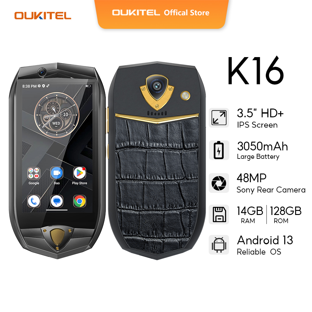 Oukitel K16 Mini Smartphone 3.5" 3050mAh 14GB +128GB Android 13 Mobile Phone 48MP Camera ...