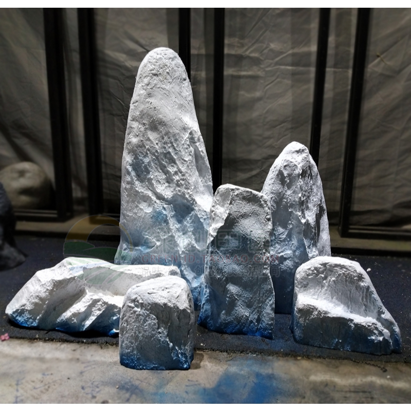 Customized fiberglass home and garden decor simulated stones artificial ...