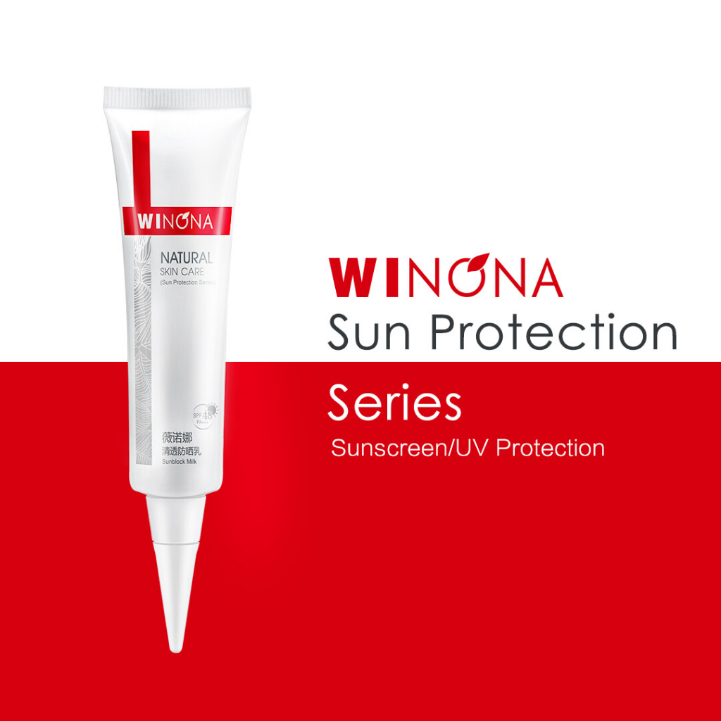 Winona Sunblock Milk Cream SPF48PA+++ - For Sensitive Skin 15g | Shopee ...