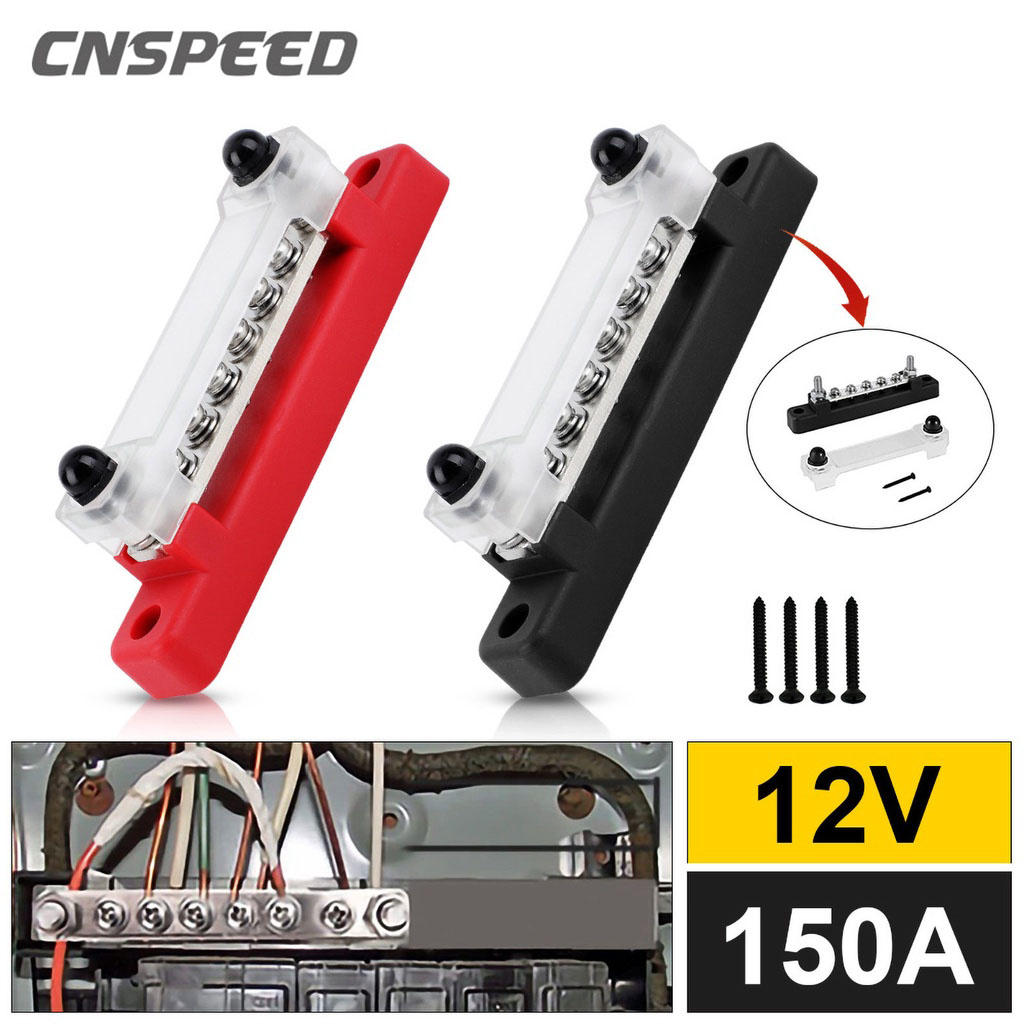 CNSPEED Bus Bar Battery Power Distribution Block 12V M6 Stud Positive ...