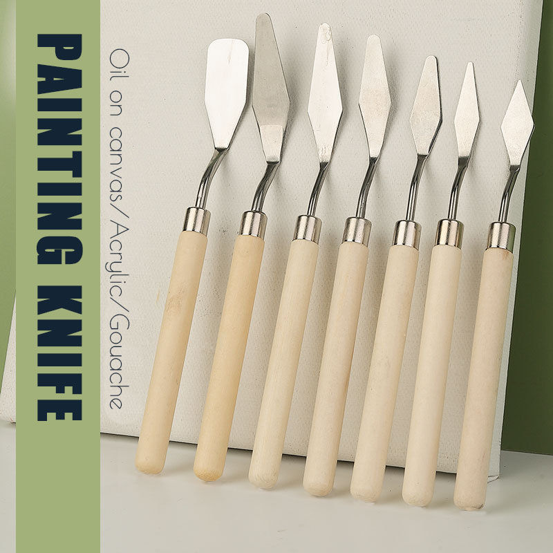 7 Pcs/Set Stainless Steel Oil Painting Knife Artist Spatula Art Tools ...