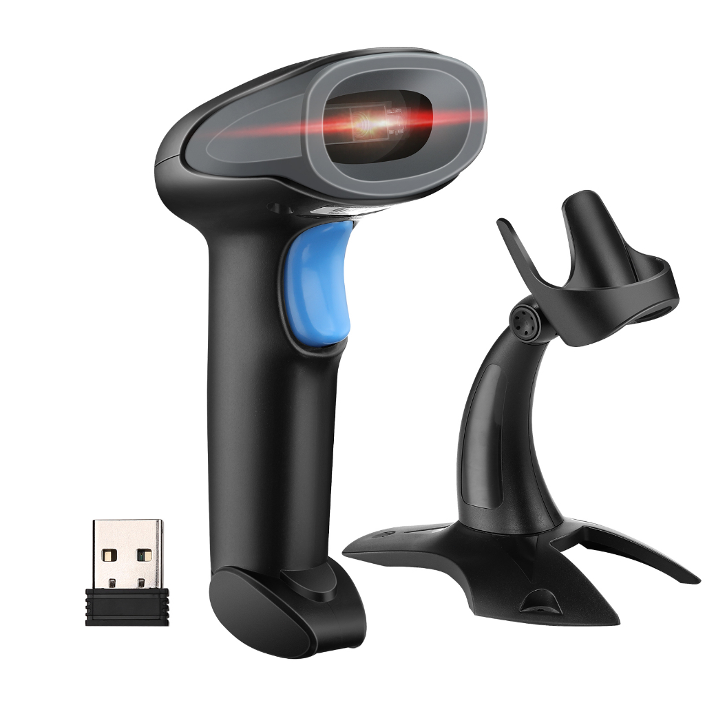 Eyoyo Wireless Cordless 1D 2D Barcode Scanner 2.4G Rechargeable Scan ...