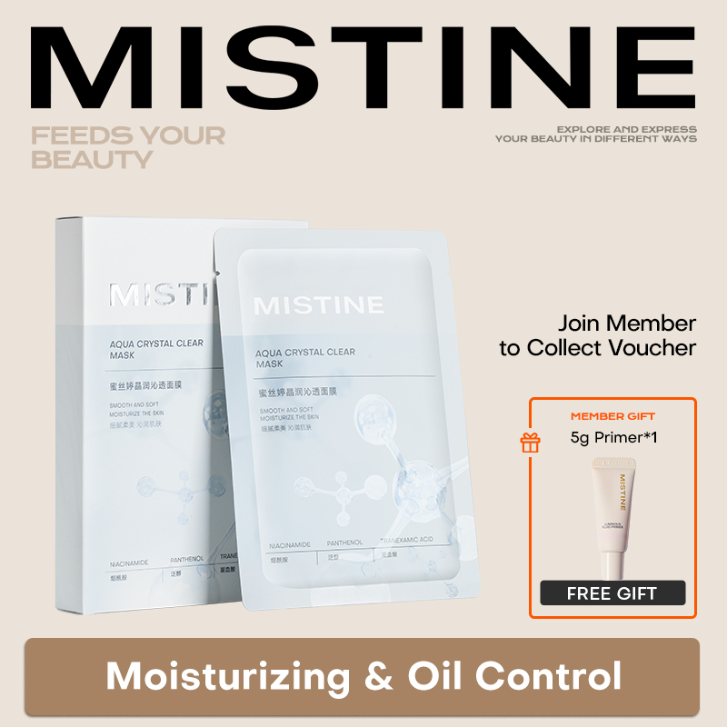 MISTINE Face Mask Aqua Crystal Clear Mask 25ml | Shopee Malaysia