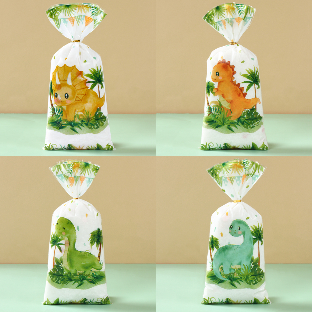 25/50/100PCS Cute Dino Theme Candy Bags Safari Theme Party Decoration ...