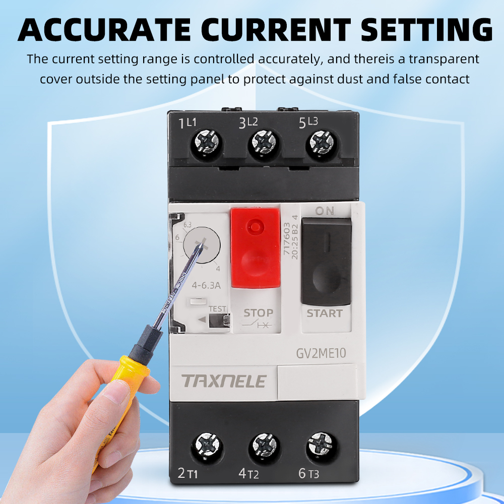 GV2ME GV2 Motor Starter Protector Motor Circuit Breaker Overload Short Circuit Protection 3P ...