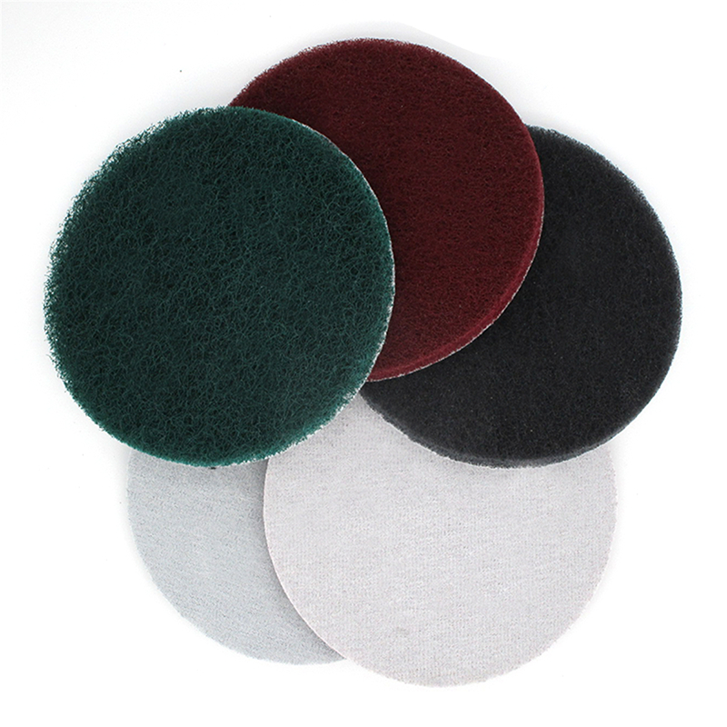 6" 7" Inch Nylon Fiber Scouring Hook & Loop Disc Pads Abrasive Cleaning ...