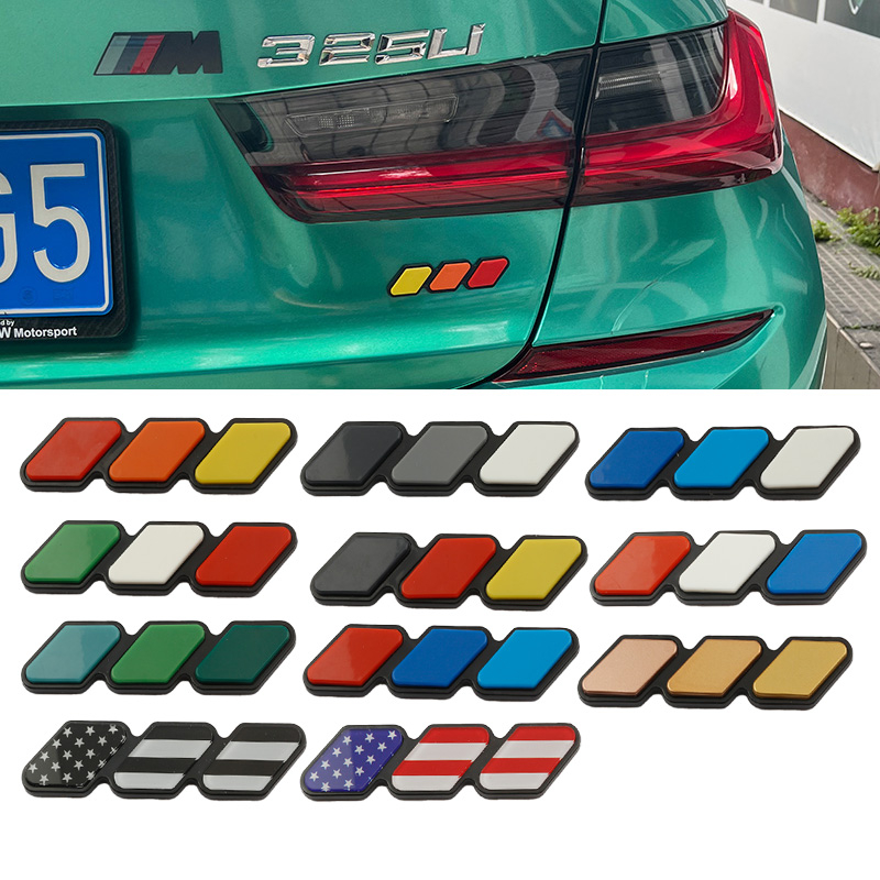 1 ABS TRD Car Three-color Colorful National flag Rear Tail Logo ...