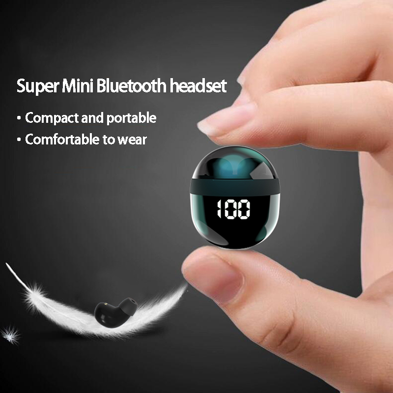 SK18 Wireless Headphones Bluetooth Headset Invisible Earphones With Mic ...