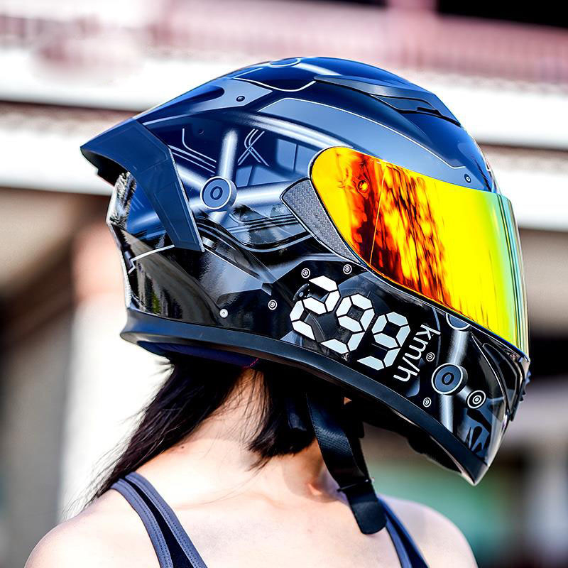 Aishi helmet men and women motorcycle full helmet summer double lens ...