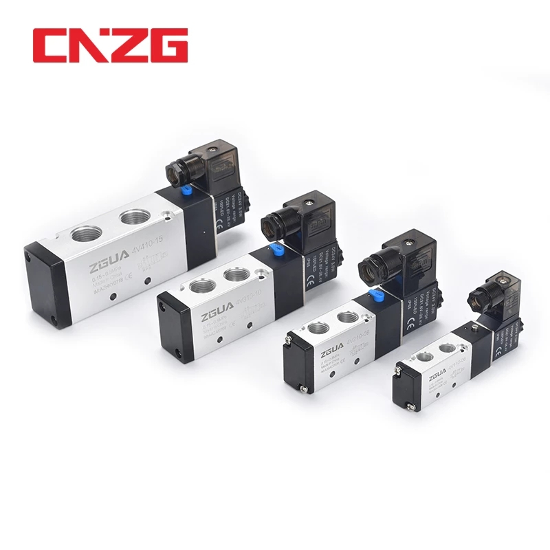 4v310-10/4v410-15 5 Way 2 Position Port Pneumatic Control Solenoid Air ...