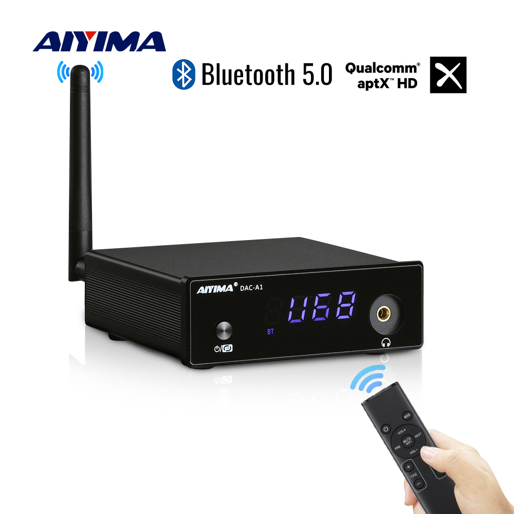 AIYIMA DAC-A1 Mini Headphone Amplifier ES9018Q2M Bluetooth 5.0 Decoder ...