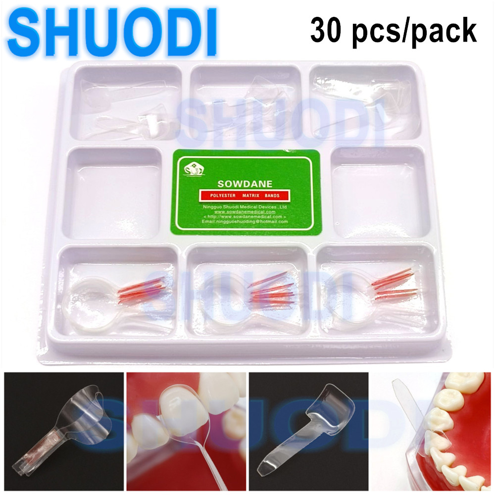 1 box Dental Self-Adhesive Transparent Sectional Contoured Matrix ...