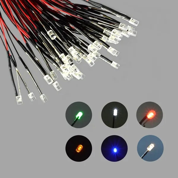 5PCS 5mm Diode Light Model Led Lamp Light Set Model Train HO N OO Scale ...