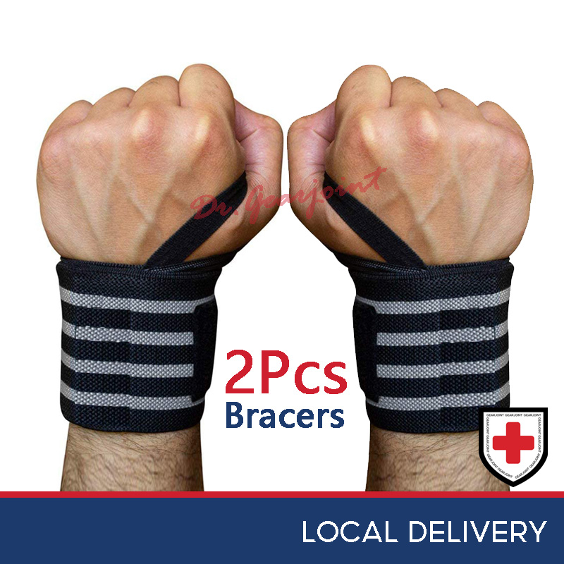 2Pieces Weight Lifting Wrist Wraps/Wrist Support Braces for Gym Wrist ...