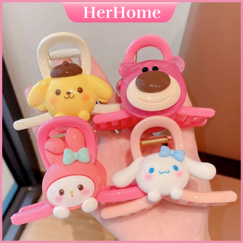Sanrio hairpin Kuromi Cinnamoroll Melody Lotso cute cartoon shark clip ...