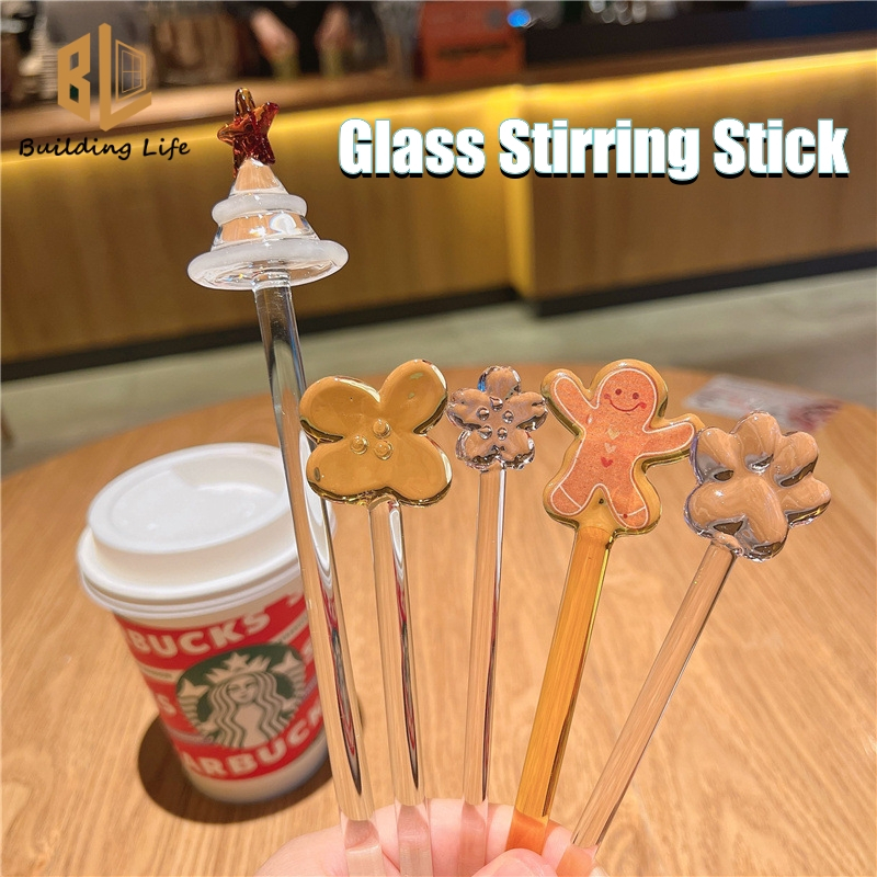 Starbucks Glass Stirring Stick Coffee Stirring Stick Christmas Tree ...