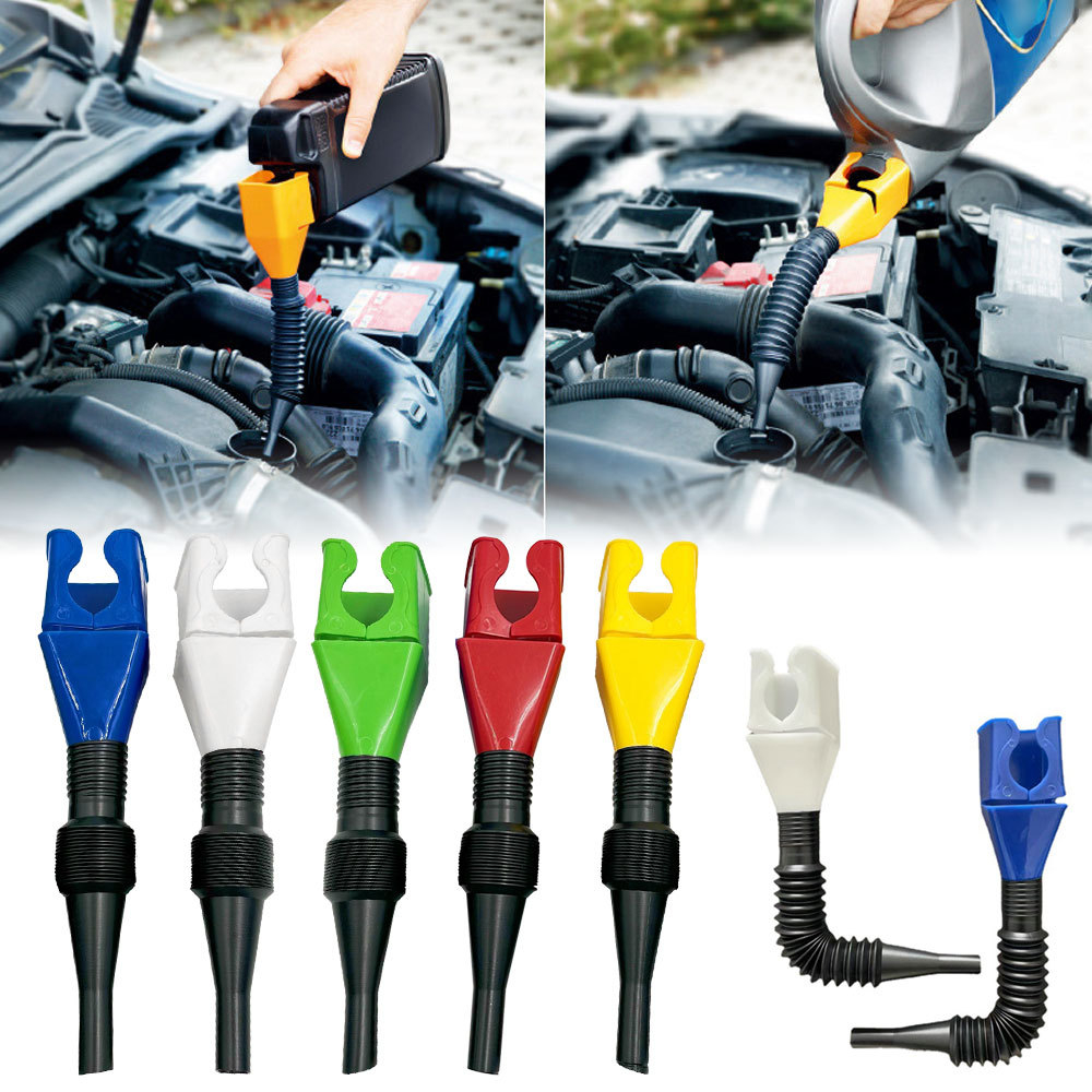 Folding Telescopic Hose Refueling Funnel Plastic Car Motorcycle ...