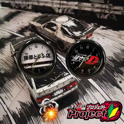 JDM Car Clock Ornaments Auto Watch Initial D TOFU SHOP Mini Decoration ...