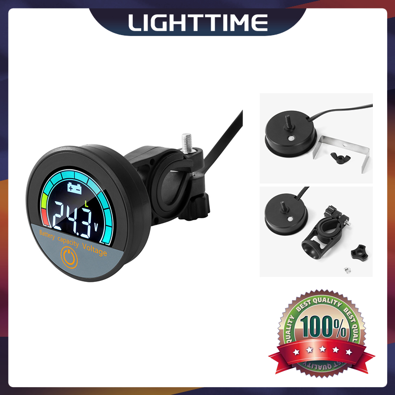 DC8-100V LCD Multifunctional Digital Round Electricity Meter Battery ...