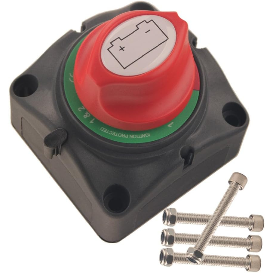 Dual Battery Selector Switch 1-2-Both-Off Selector for Marine Boat Rv ...