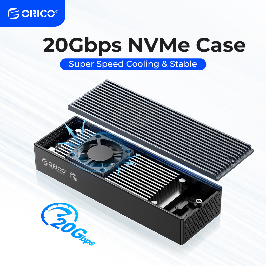 ORICO M.2 NVME SSD Case Type-C M2 SSD Enclosure Built-in Fan for 2230 ...
