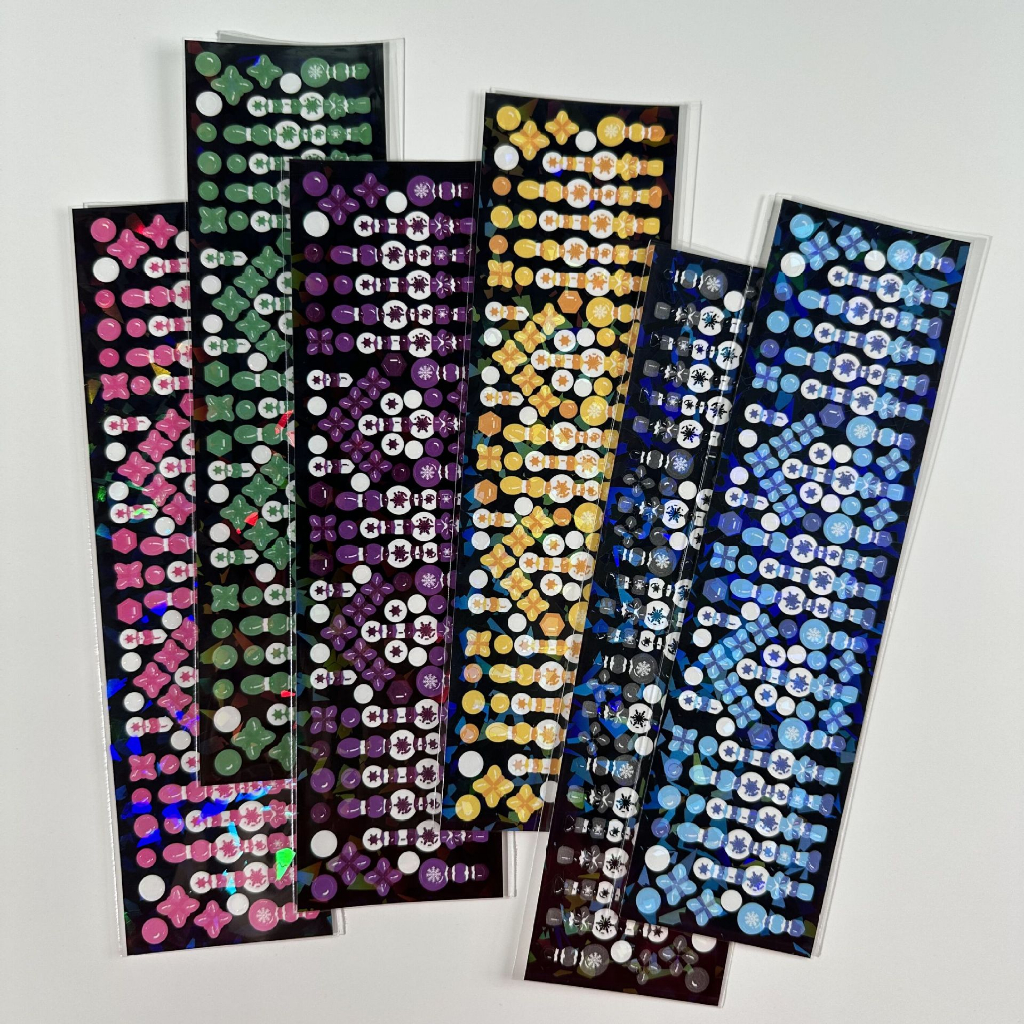 Korean Laser Bead Chain Chain Stickers Card Photo Handbook DIY ...