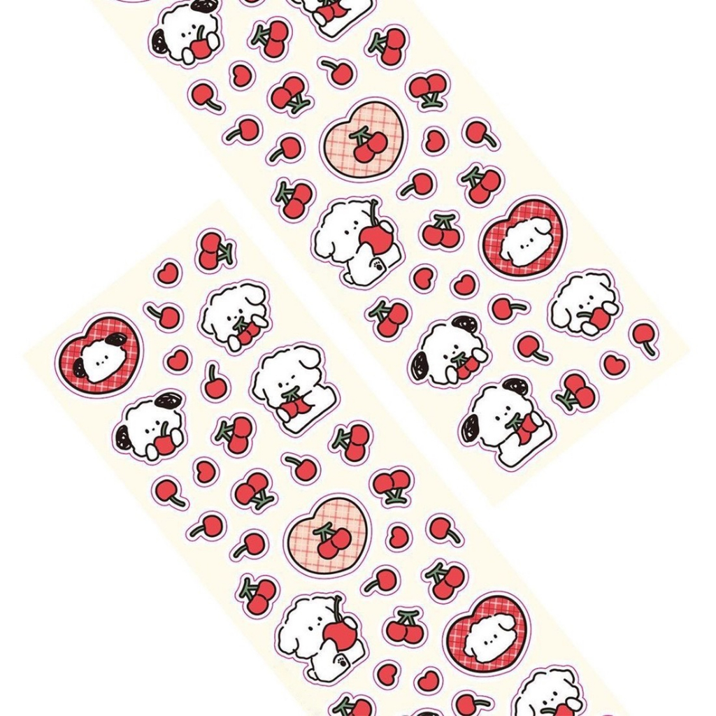 Korean yowoyowoo Cute Cartoon Little White Dog Cartoon Animal Stickers ...