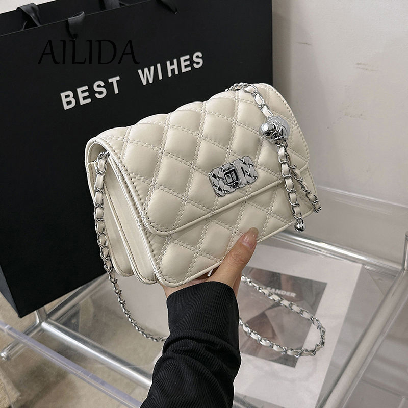 Rhombus Chain Small Bag Female New Style Fashion High-End ins Cross ...
