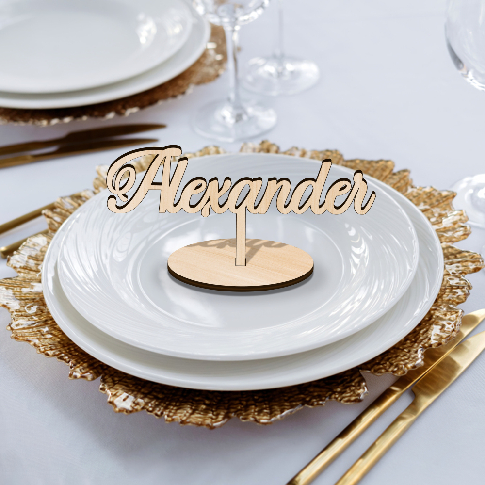 Personalized Wooden Acrylic Standing Laser Cut Names Place name ...