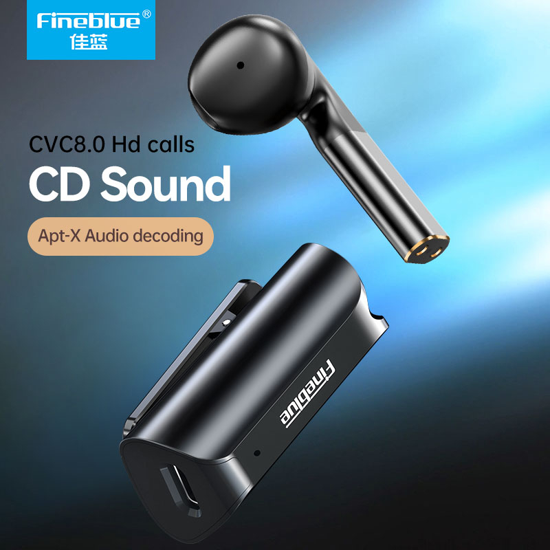 Fineblue F5Pro True Wireless Single Ear Lavalier Bluetooth Headset Semi ...