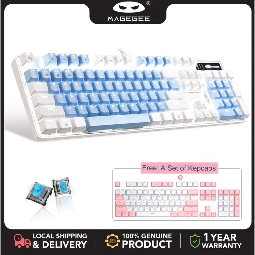 [Free Keycaps] MageGee MK-storm Mechanical Gaming Keyboard Red Blue ...
