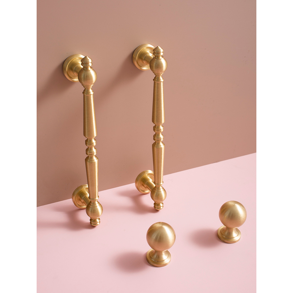 European style Vertical lines Solid Brass Drawer Knobs Unique Design T ...