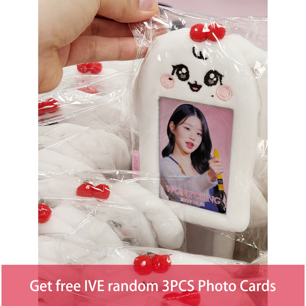 Kpop IVE MINIVE POP-UP STORE Card cover YUJIN GAEUL REI LEESEO Cartoon characters Plush ID card ...