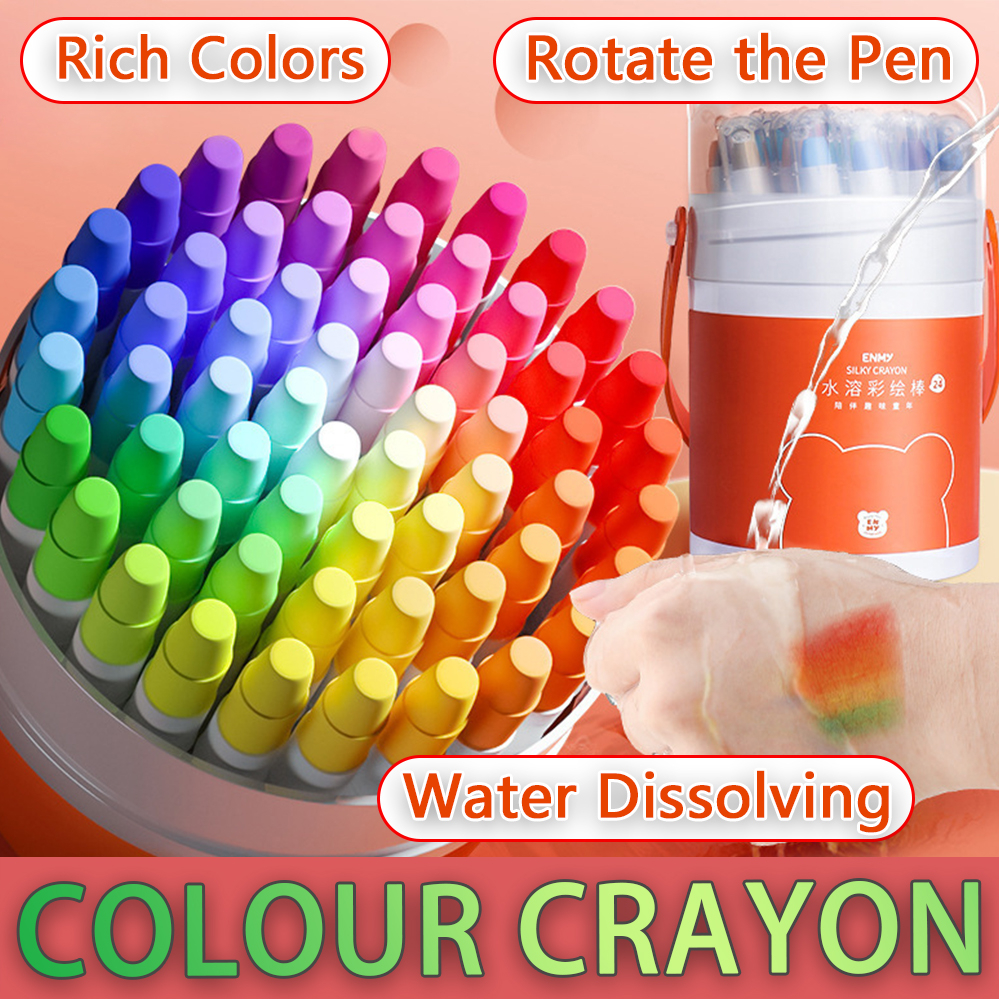 48PCS Crayon Set For Kids-Washable Non Toxic Colorful Painting Oil ...