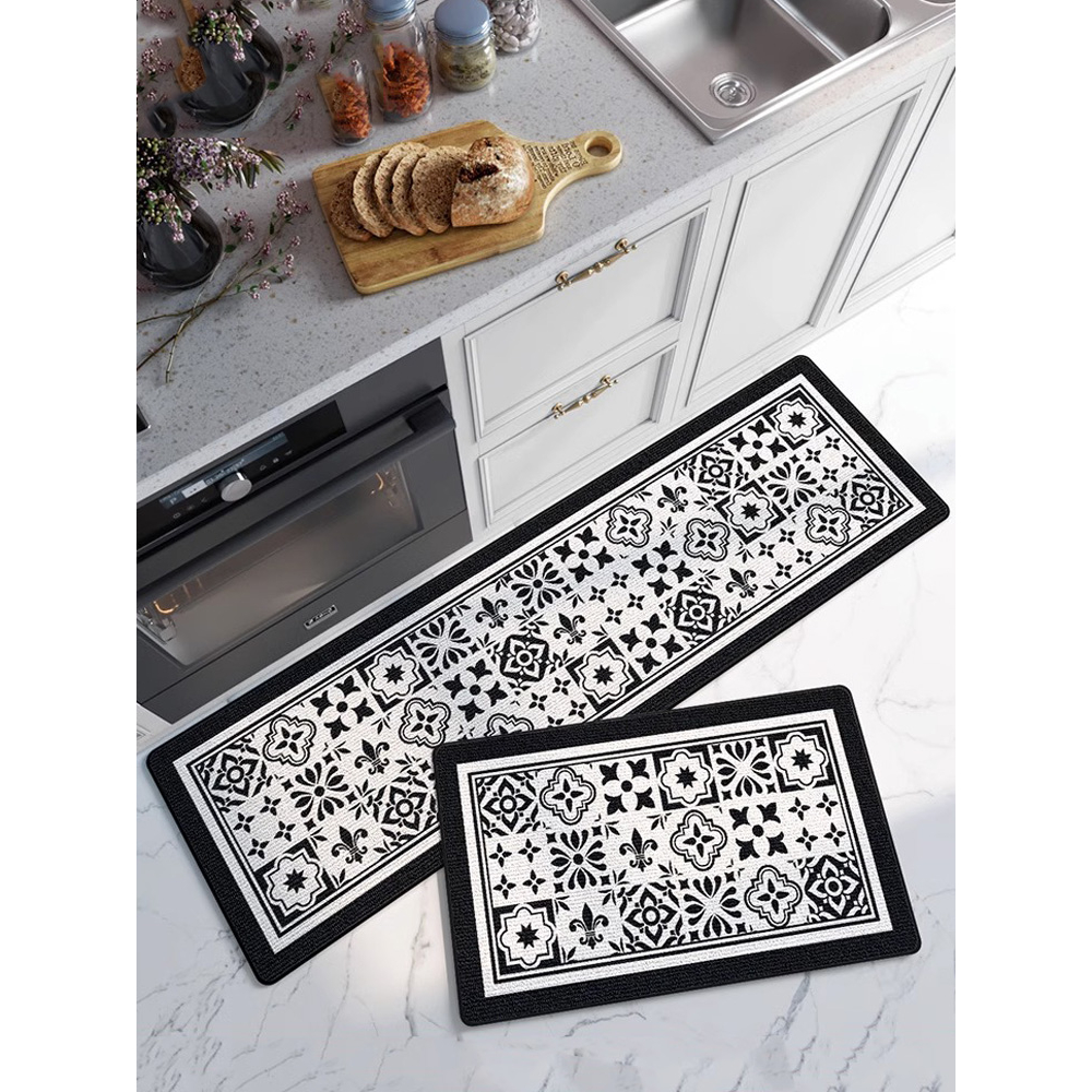 European-style light luxury kitchen floor mat absorbs water and oil ...