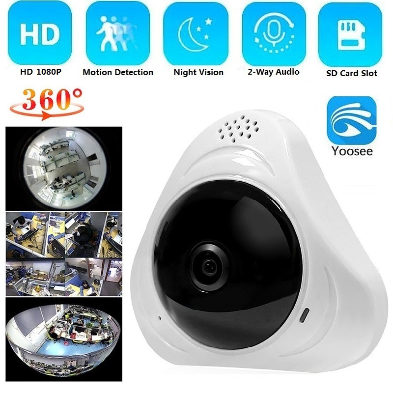 🔥YOOSEE 🔥HD 1080P 3D VR WI-FI Camera 360 Degree Panoramic IP Camera 2 ...