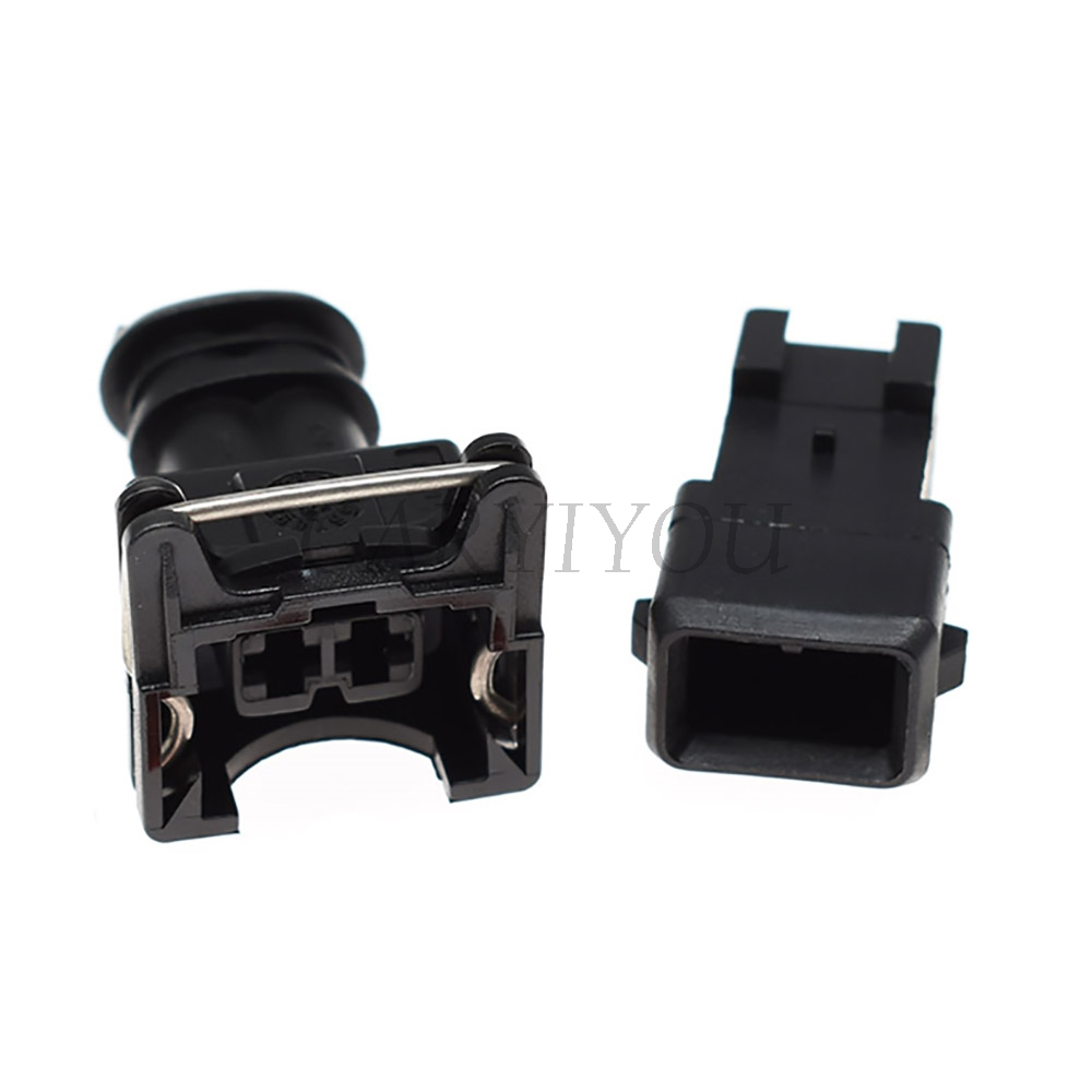 1 Set 2 Pin Male Female 3.5MM Tyco AMP Junior Power Timer Fuel Injector EV1 Waterproof Connector ...