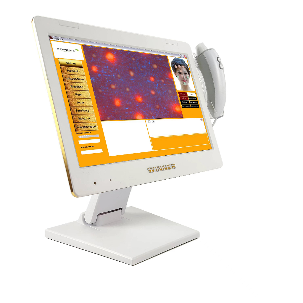Best price UV touch screen skin hair analysis machine 3d skin diagnosis ...