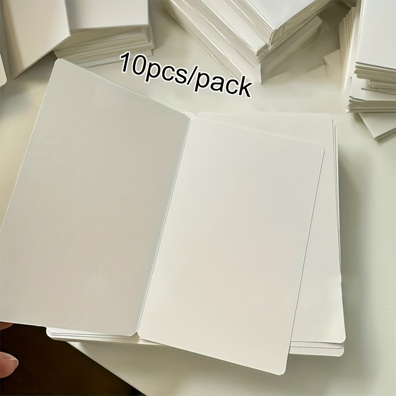 10pcs Double Sided White Cardstock Blank And Foldable Multi Purpose