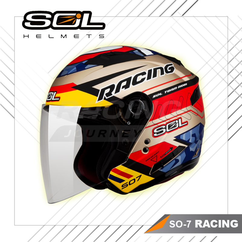 DOT Helmet Open Face SO-7 RACING - SOL HELMET Exclusive Distributor ...
